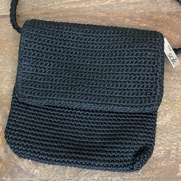 The Sak | Bags | The Sak Black Crocheted Mini Crossbody Bag Purse ...